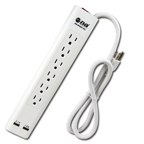 Regleta 6 salidas con USB - Electrónica Japonesa