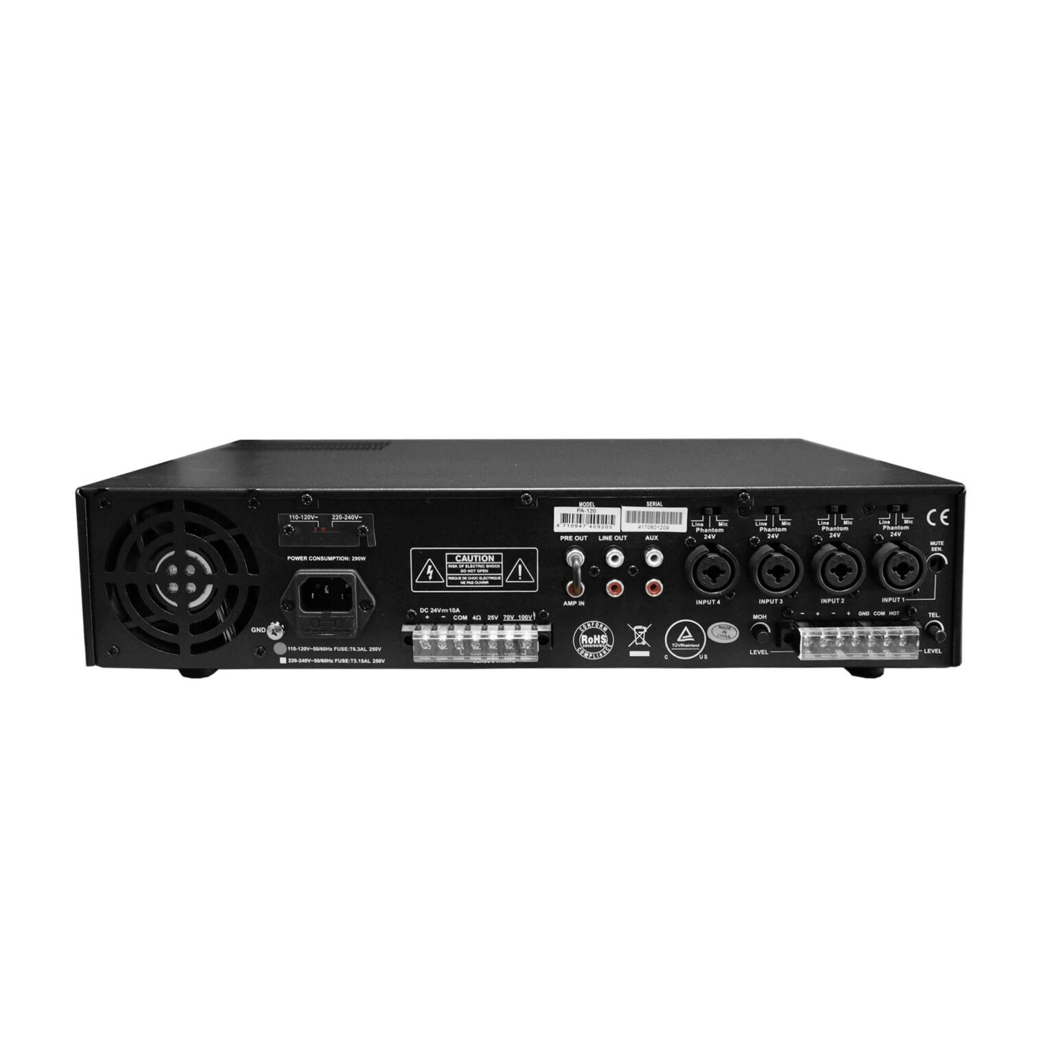 Amplificador PA 120w DC 24v Sky - Electrónica Japonesa