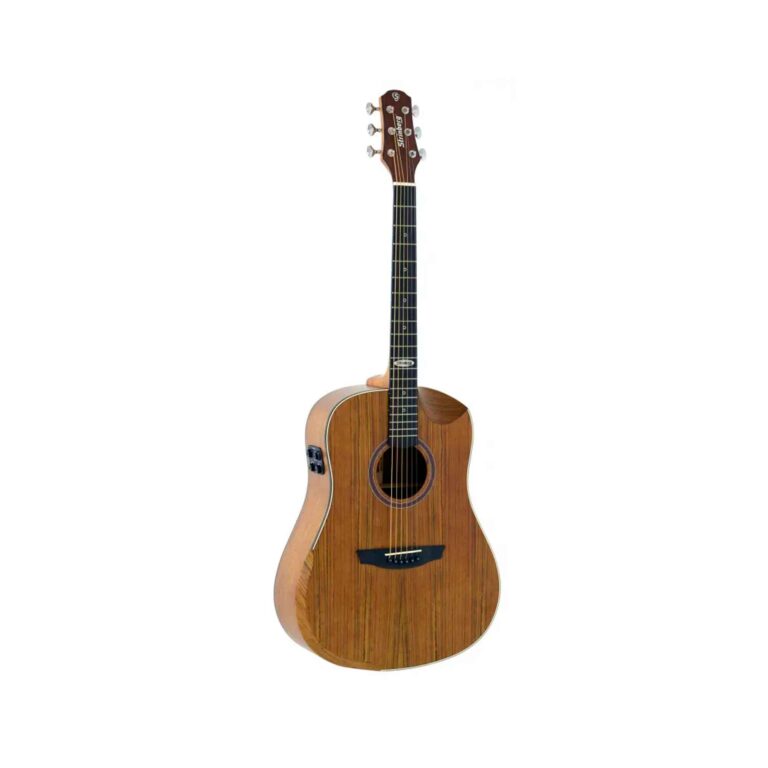 Guitarra electroacústica cutway color walnut satin Strinberg ...
